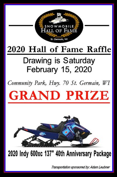 2020-grand-prize-Sled-Raffle-Poster - Snowmobile Hall of Fame